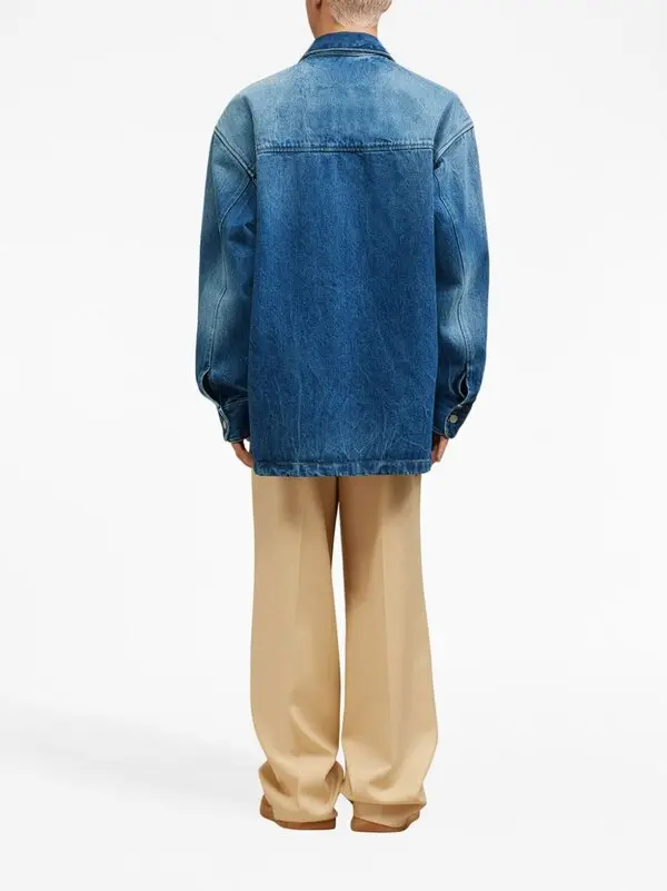 AMI Paris De Coeur Denim Jacket - Blue