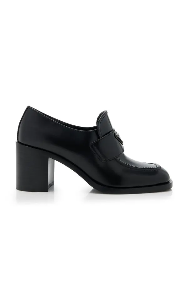 Prada Leather Loafers - Black