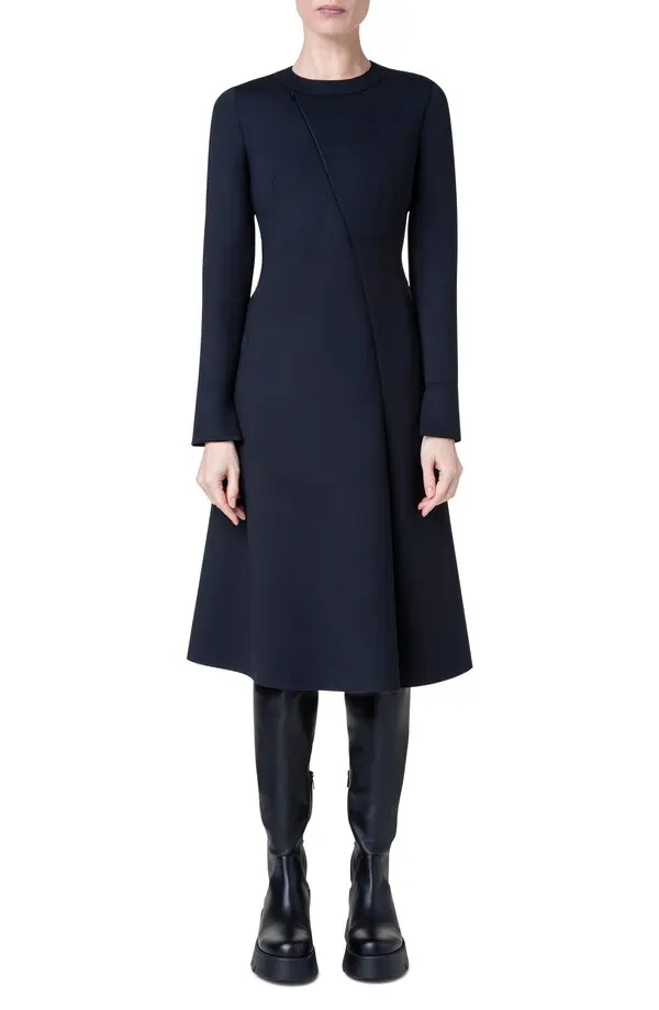 zara long sleeve dress Zara Collared Long-sleeved Knit Dress