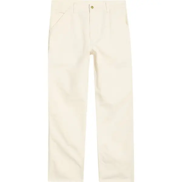 Carhartt Work In Progress Single Knee Organic Cotton Canvas Straight Leg Pants - Wax (rinsed)