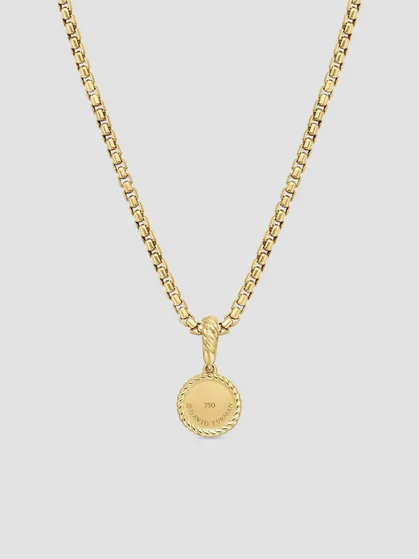 David Yurman Evil Eye Amulet In 18k - Emerald