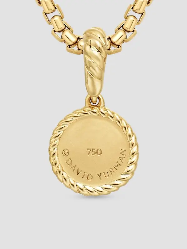 David Yurman Evil Eye Amulet In 18k - Emerald