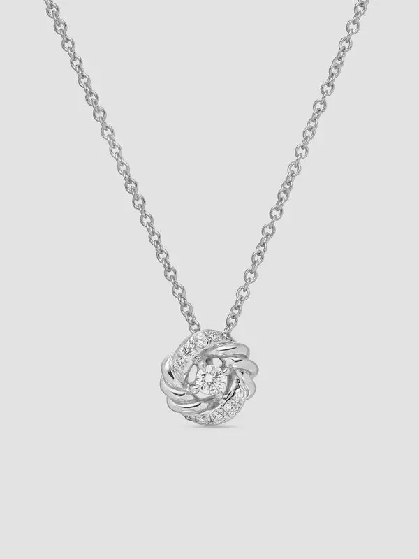 David Yurman Petite Infinity Pendant Necklace In Sterling Silver