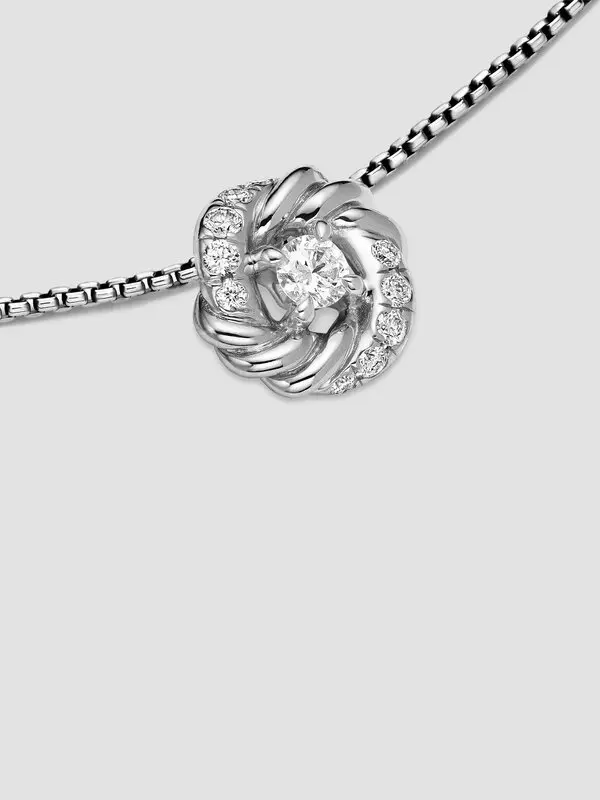 David Yurman Petite Infinity Pendant Necklace In Sterling Silver