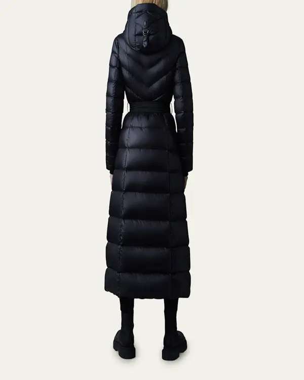 Mackage Calina Zip-front A-line Down Coat - Black