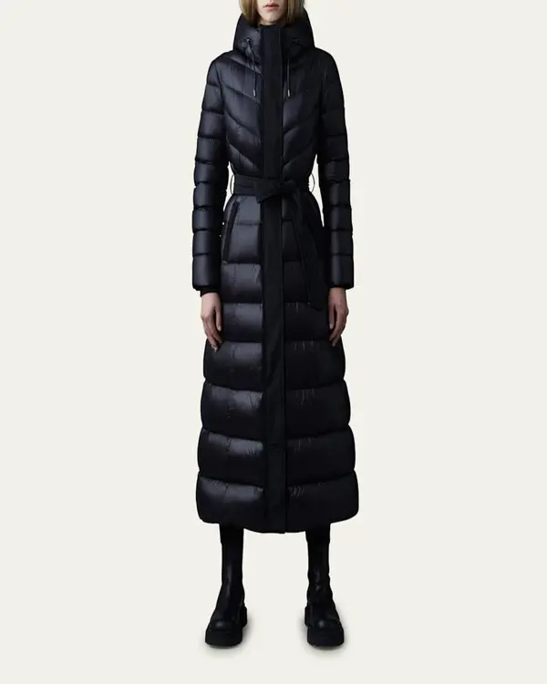 Mackage Calina Zip-front A-line Down Coat - Black