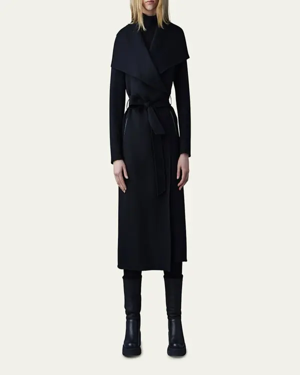 Mackage Mai Wool Wrap Coat - Black