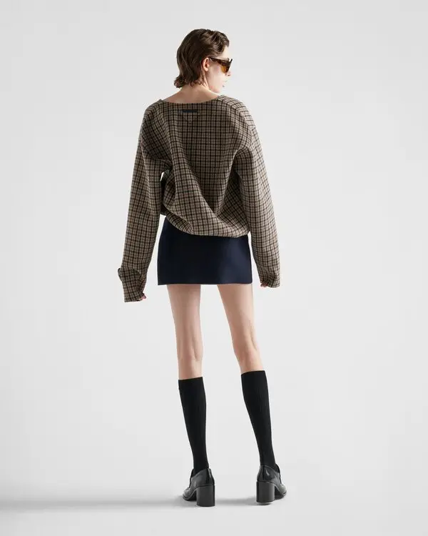 Prada Cashmere Mini Skirt