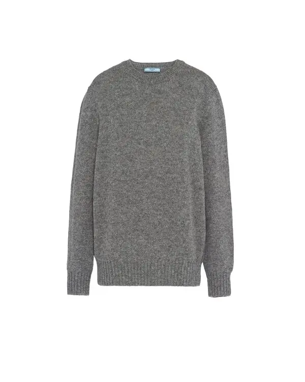 Prada Wool And Cashmere Crew-neck Sweater - Grey