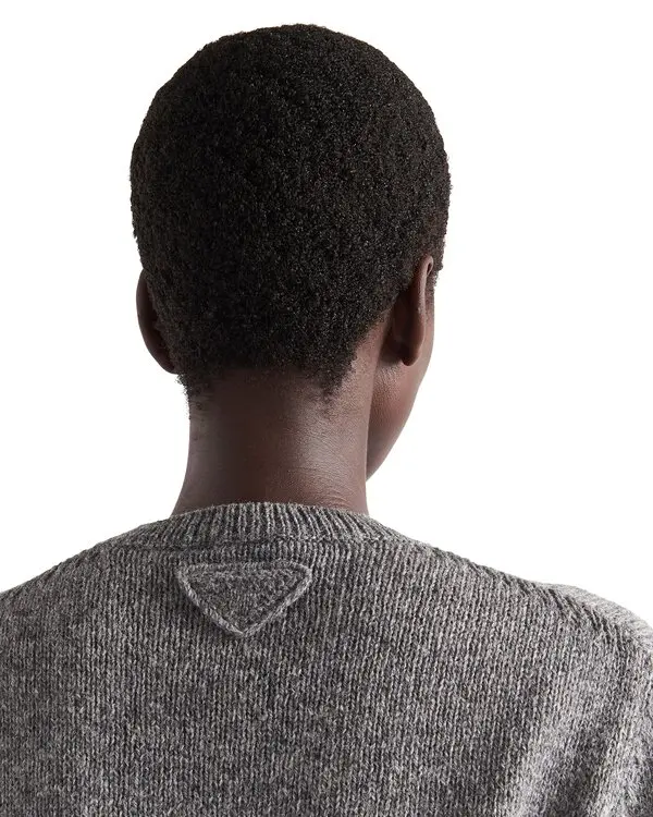 Prada Wool And Cashmere Crew-neck Sweater - Grey