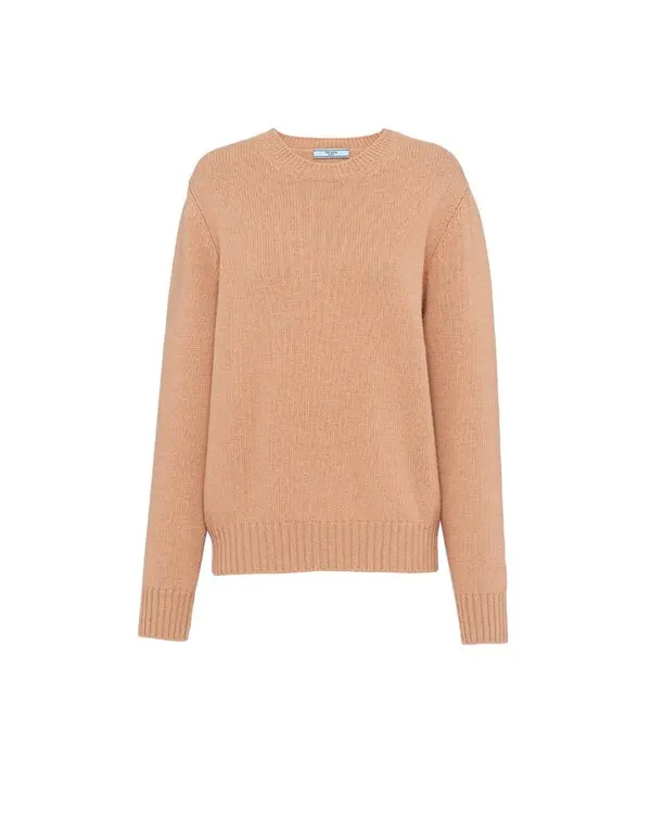 Prada Wool And Cashmere Crew-neck Sweater - Brown