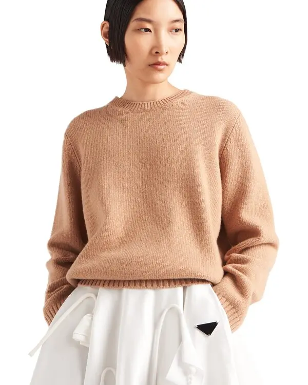 Prada Wool And Cashmere Crew-neck Sweater