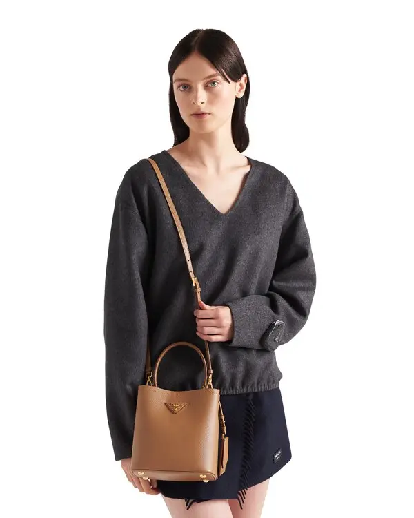 Prada Panier Small Saffiano Leather Bag