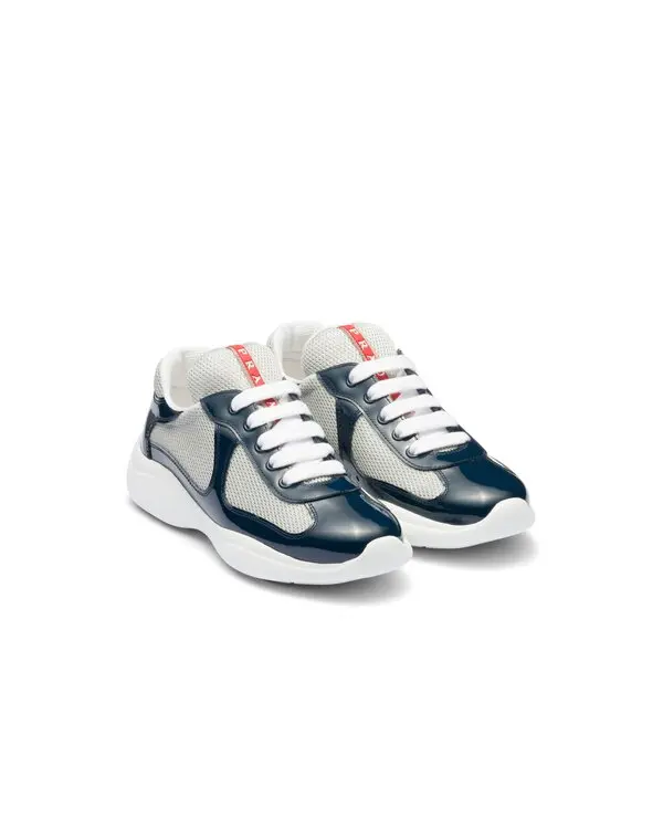 Prada America's Cup Biker Fabric Sneakers - Blue