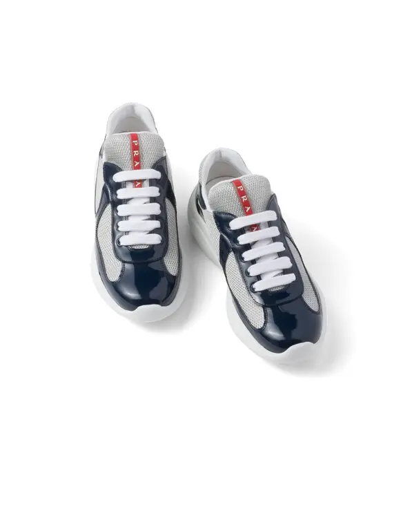 Prada America's Cup Biker Fabric Sneakers - Blue