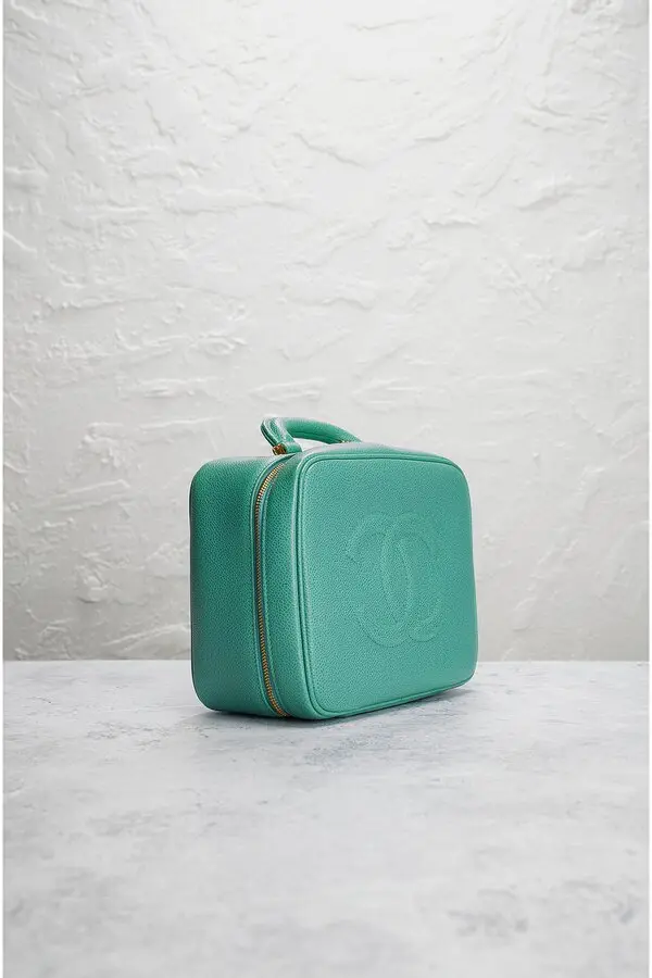 Chanel Caviar Timeless Vanity Bag - Turquoise