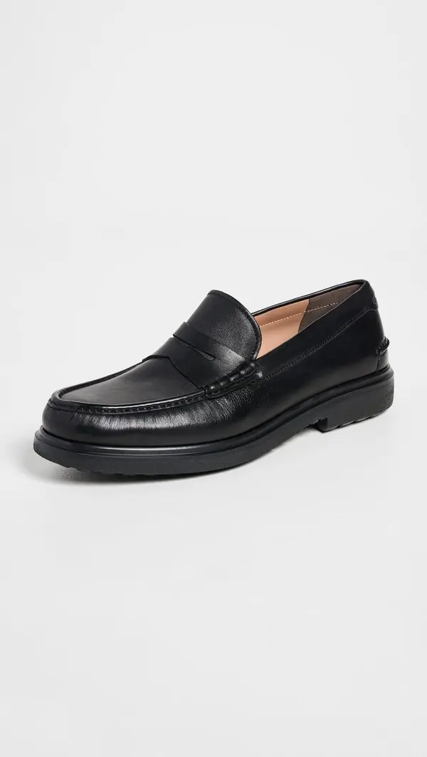 Ferragamo Pittsburgh Loafers In Nero - 75% Off | Editorialist display picture 1