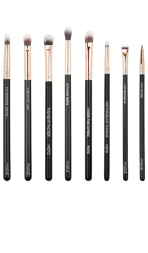 M.O.T.D. COSMETICS Lux Vegan Eye Makeup Brush Set In Black - N,a