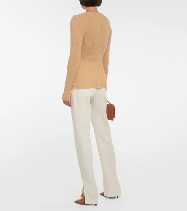 Jacquemus La Maille Dao Ribbed-knit Sweater - Beige