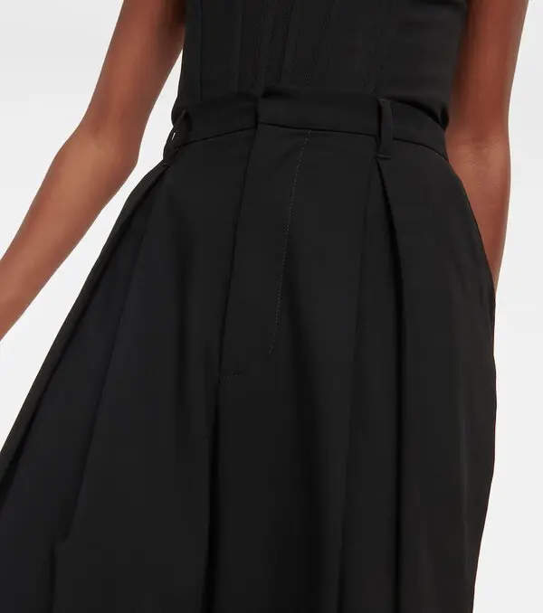 Giuseppe Di Morabito Wool-blend Wide-leg Pants