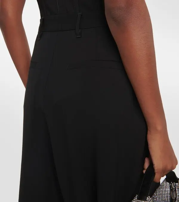 Giuseppe Di Morabito Wool-blend Wide-leg Pants