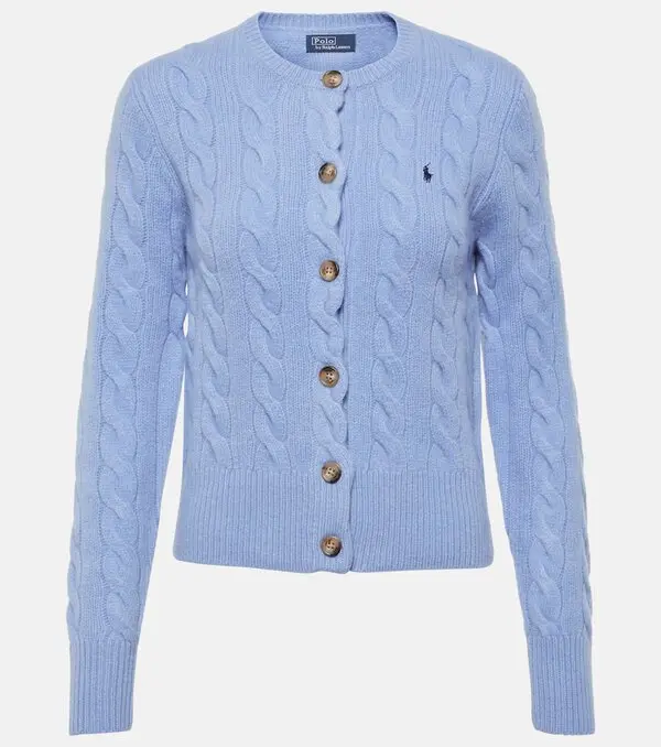 Polo Ralph Lauren Cable-knit Wool And Cashmere Cardigan