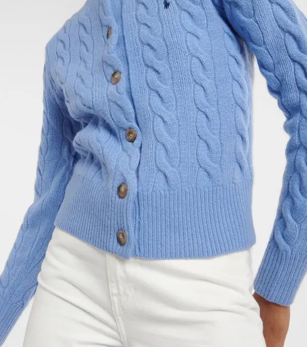 Polo Ralph Lauren Cable-knit Wool And Cashmere Cardigan