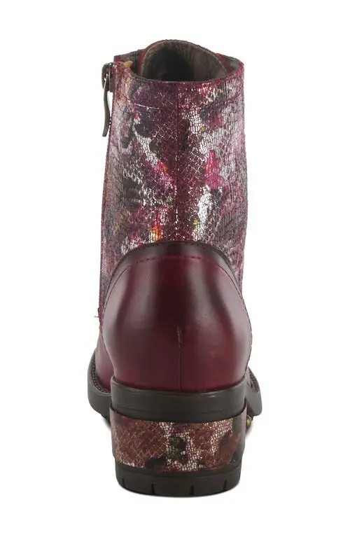 SPRING STEP SHOES Marty-met Bootie - Bordeaux Multi