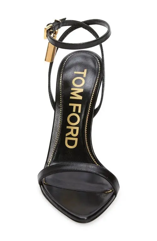 TOM FORD Padlock Pointy Toe Sandal - Black