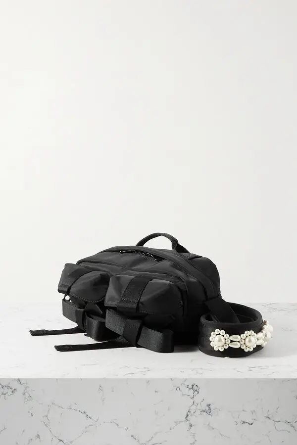 Simone Rocha Embellished Shell Belt Bag - Black