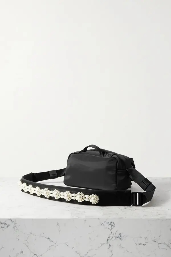 Simone Rocha Embellished Shell Belt Bag - Black