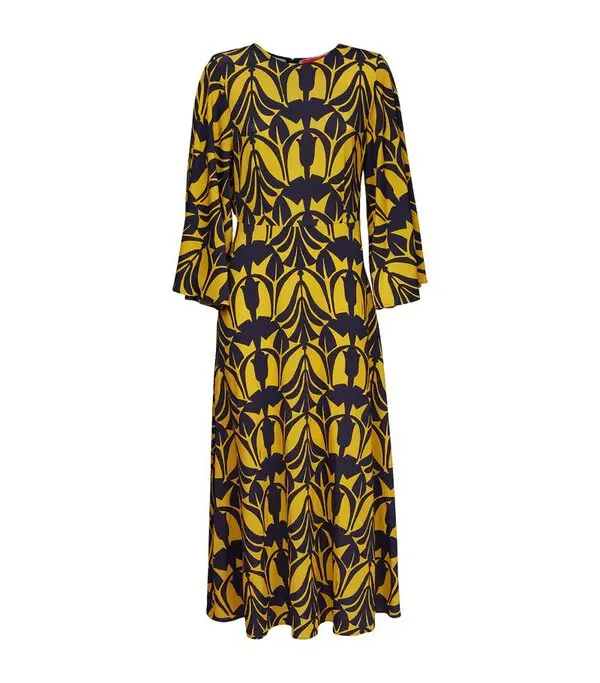 La DoubleJ Patterned Sorella Midi Dress