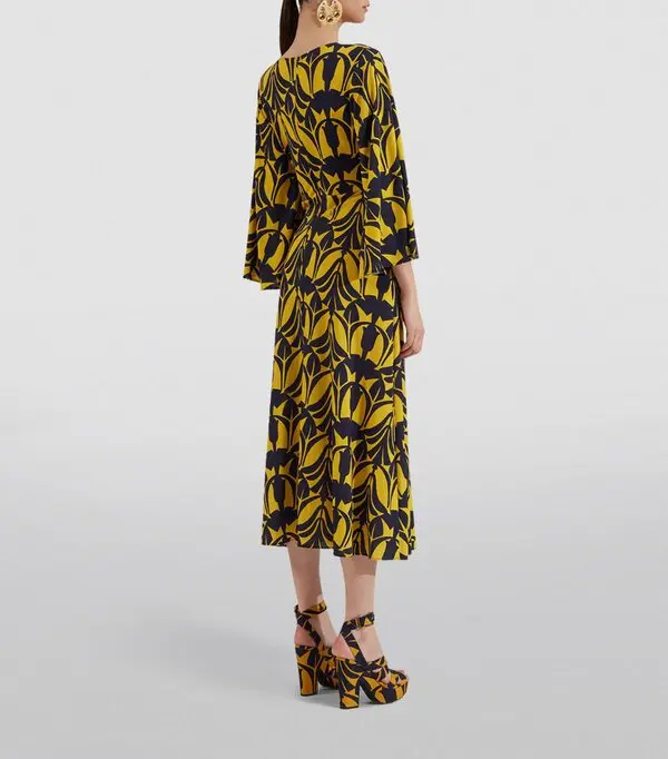 La DoubleJ Patterned Sorella Midi Dress