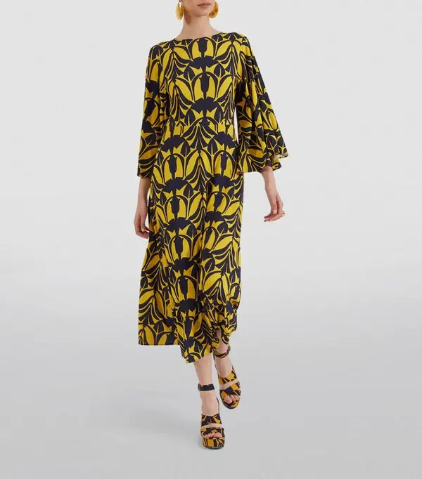 La DoubleJ Patterned Sorella Midi Dress