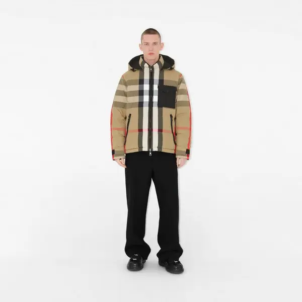 Burberry Reversible Check Puffer Jacket - Archive Beige