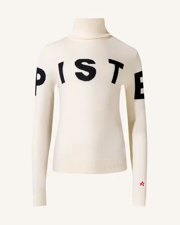 Perfect Moment Piste Merino Wool Sweater - Snow-white