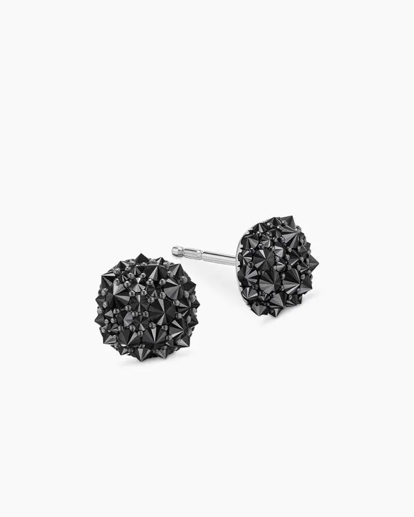 David Yurman Reverse Set Pavé Cushion Stud Earrings - Black Diamond