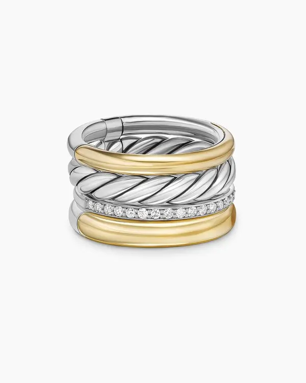 David Yurman Dy Mercer® Four Row Ring - Diamond
