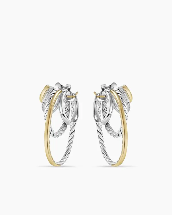 David Yurman Dy Mercer® Multi Hoop Earrings - Diamond