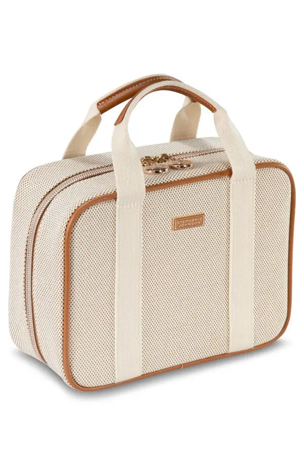 Stephanie Johnson Tropea Ml Traveler Cosmetics Case - Ivory