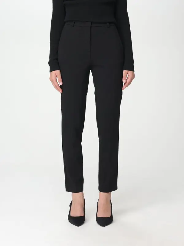 Pinko Tailored Straight Leg Trousers - Black