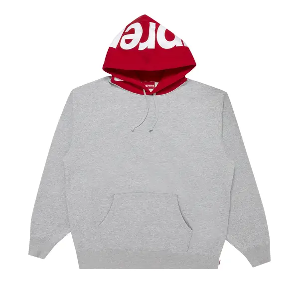 Supreme Contrast Hooded Sweatshirt - Grey