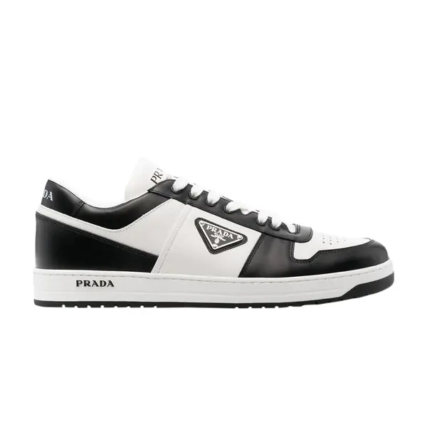 Prada Downtown Leather Sneakers - Black