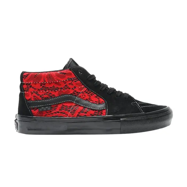 VANS Premier X Skate Grosso Mid Laced Sneakers - Red