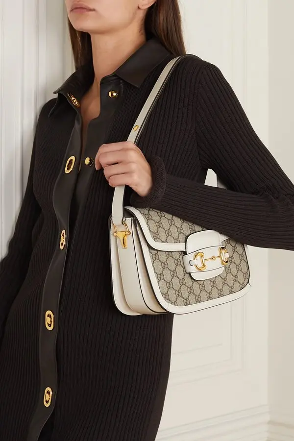 Gucci 1955 Horsebit Small Shoulder Bag White Editorialist