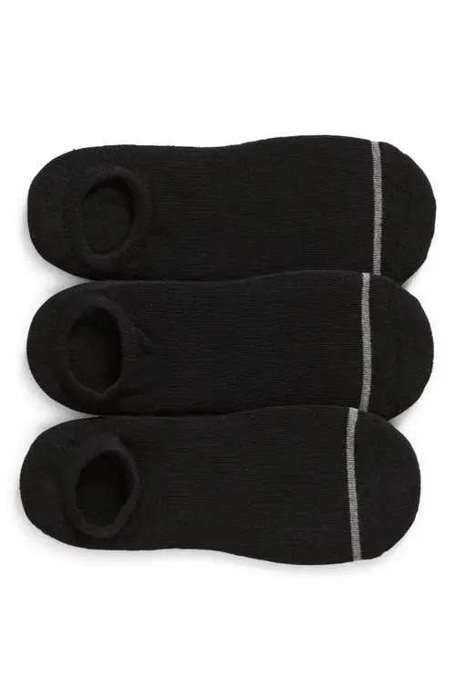 Nordstrom 3-pack Everyday No Show Socks - Black