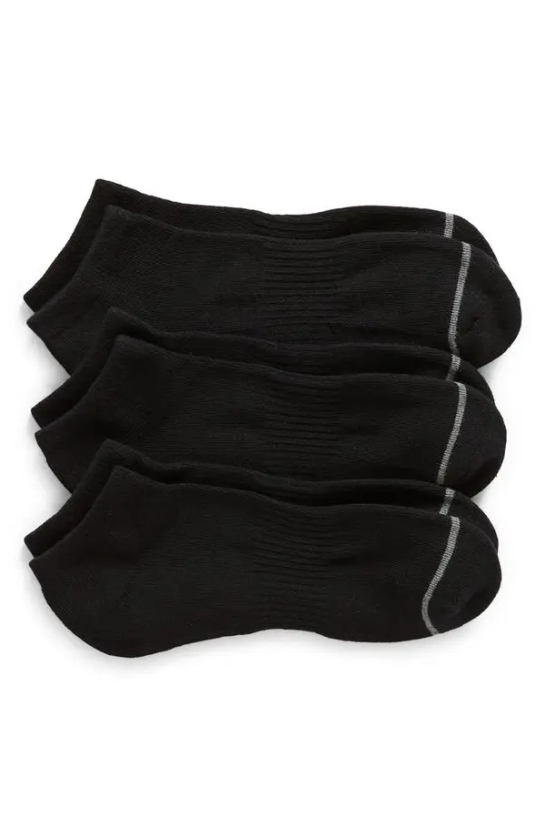 Nordstrom 3-pack Ankle Socks - Black