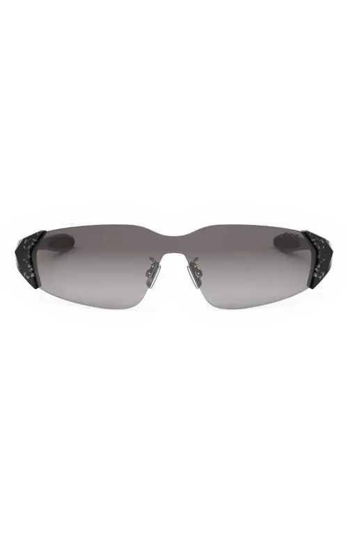 Dior Bay M1u Shield Sunglasses In Black/ Gradient Smoke - 60  display picture 2