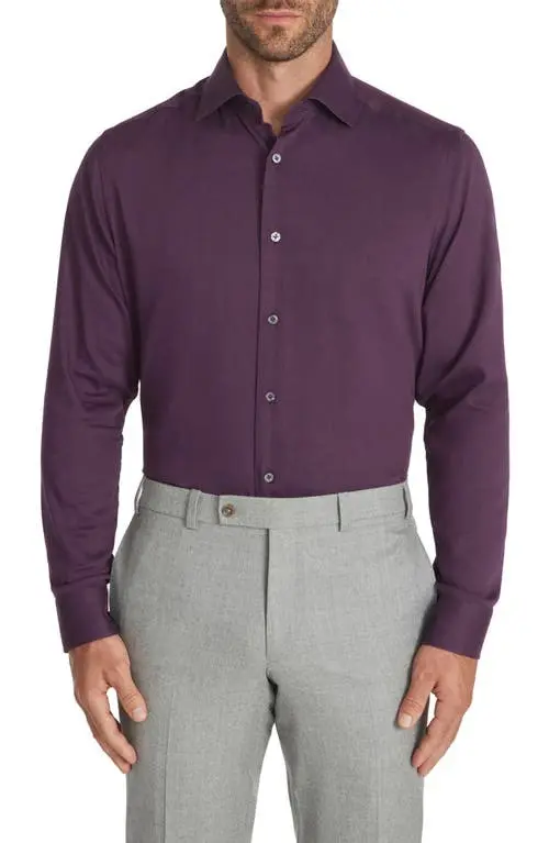 JACK VICTOR Aurelio Cotton & Silk Blend Dress Shirt