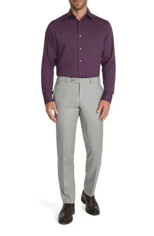 JACK VICTOR Aurelio Cotton & Silk Blend Dress Shirt